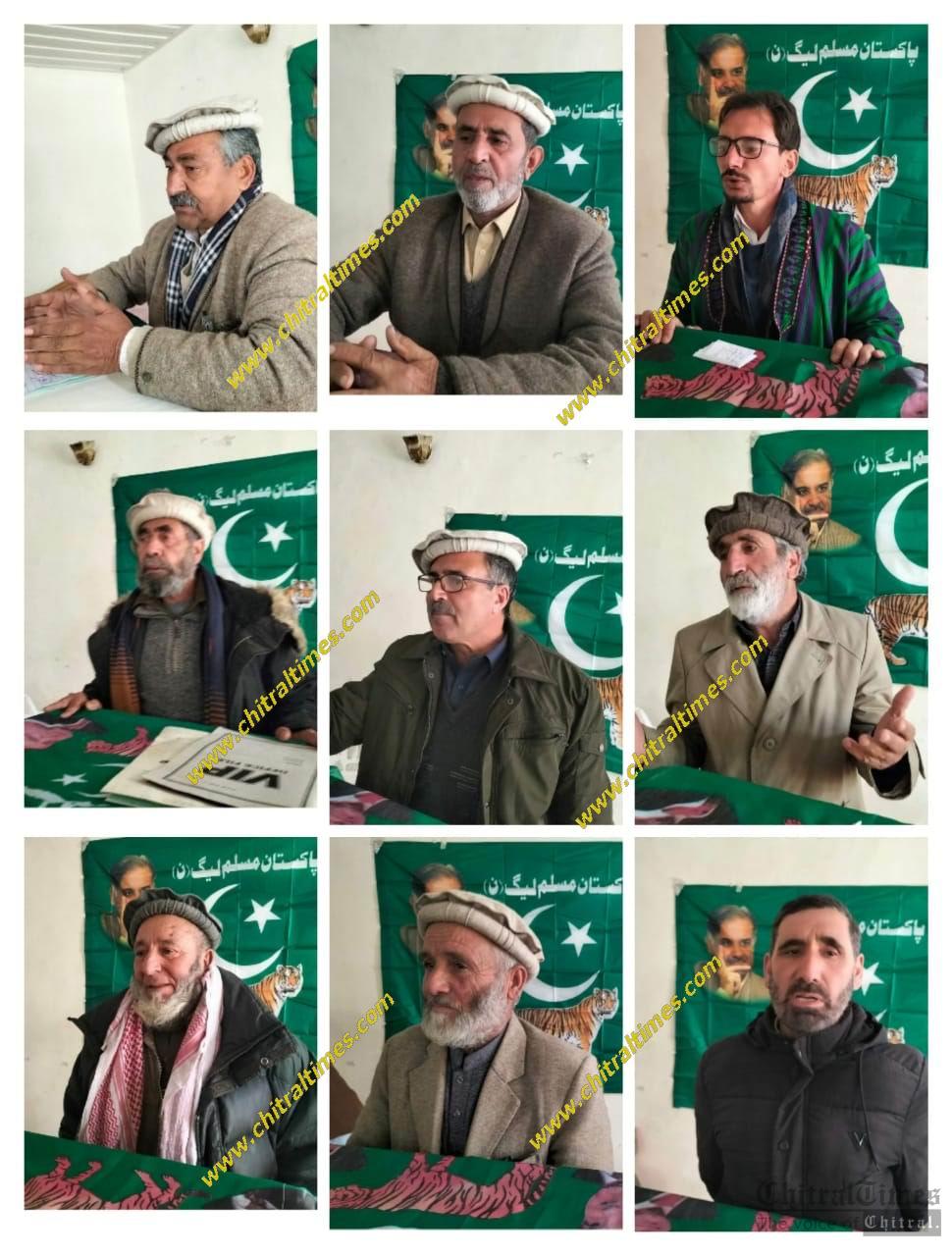 chitraltimes-pmln-chitral-upper-meeting-speakers- Chitral Times